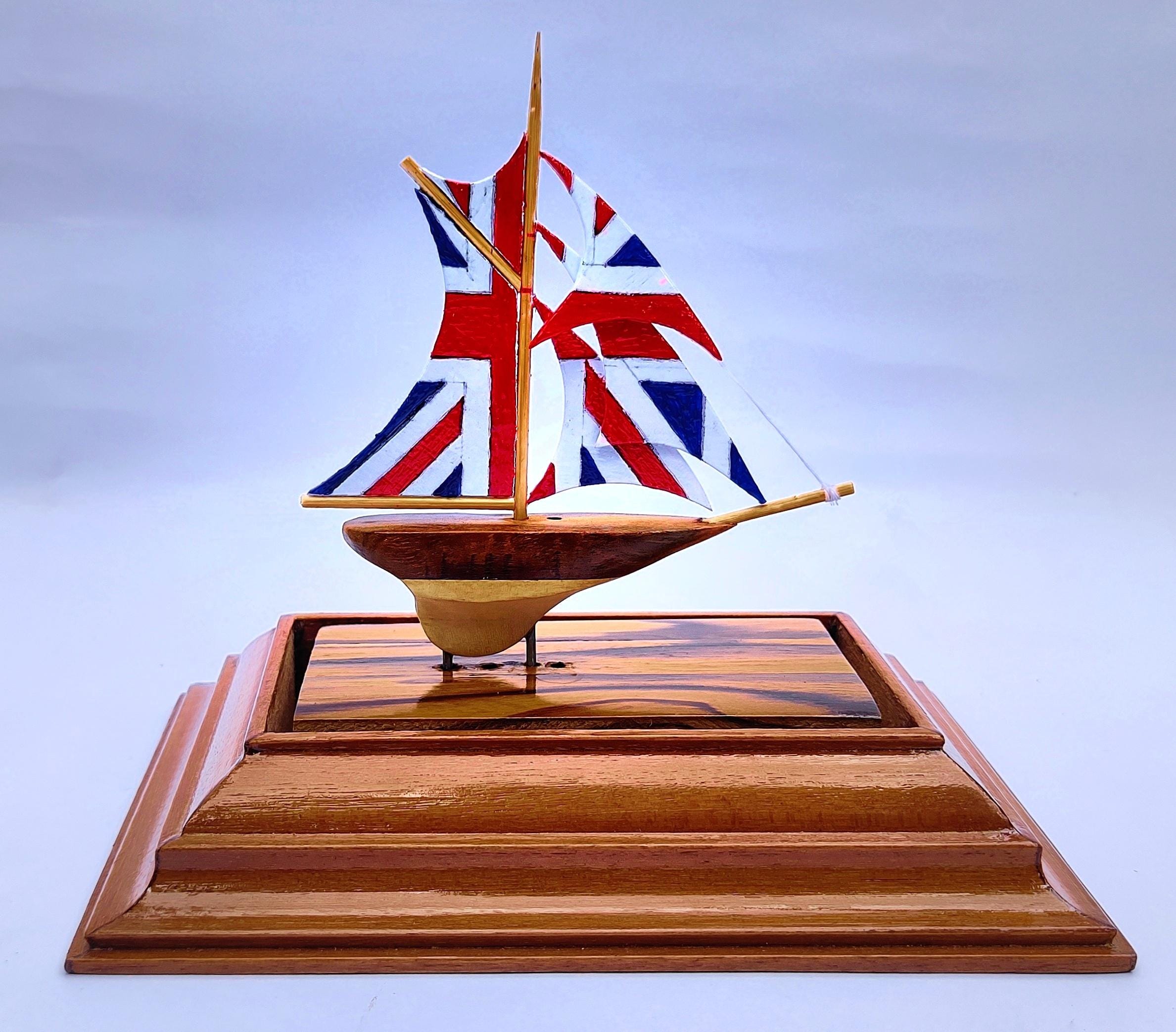 Wooden Ship Model, Ship Replica, Model Sailing Boat, Vintage Handmade ...