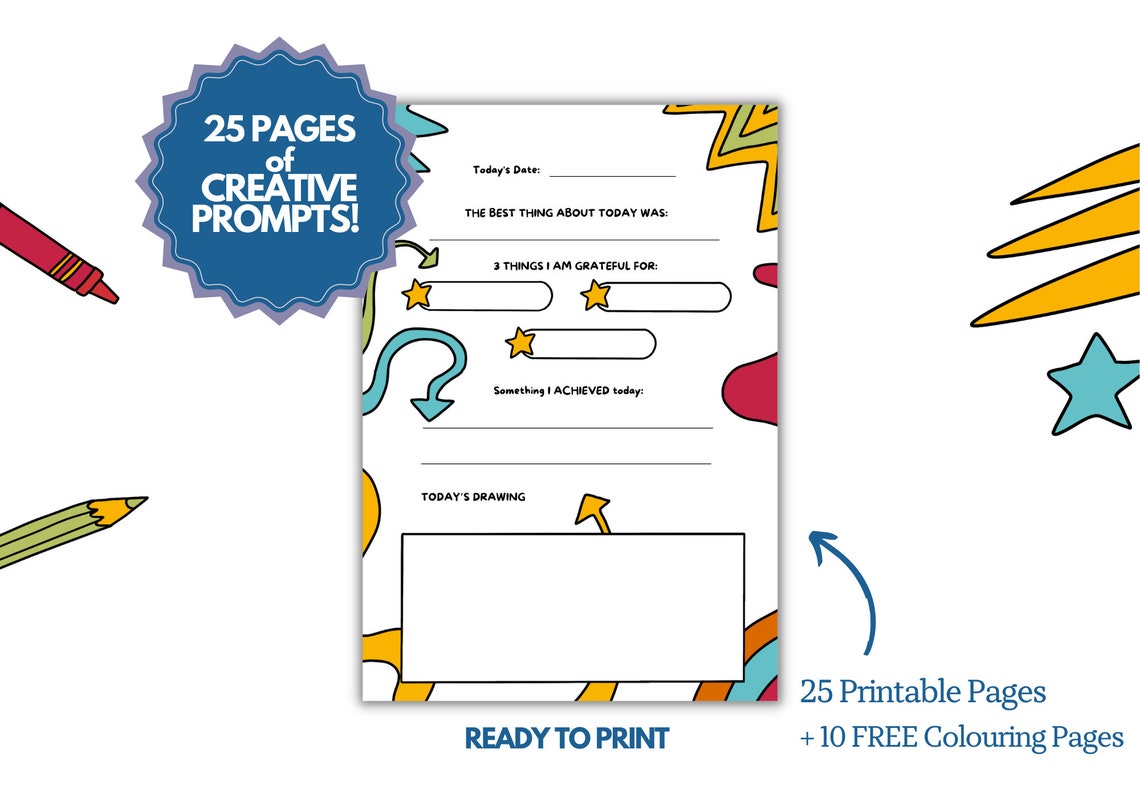 Gratitude Journal Kids Printable the Creative Gratitude Journal for ...