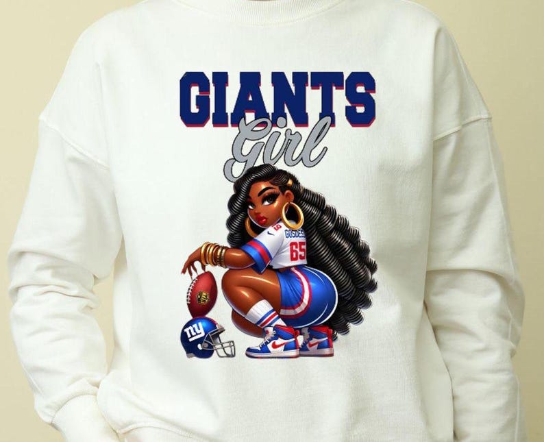 Giants Football Png Giants Team Girls Giants Girl Cartoon Football ...