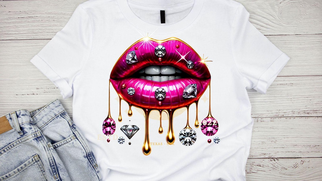 Pink Lips Design Lips Design Glossy Pink Lips Dripping Design Dripping ...