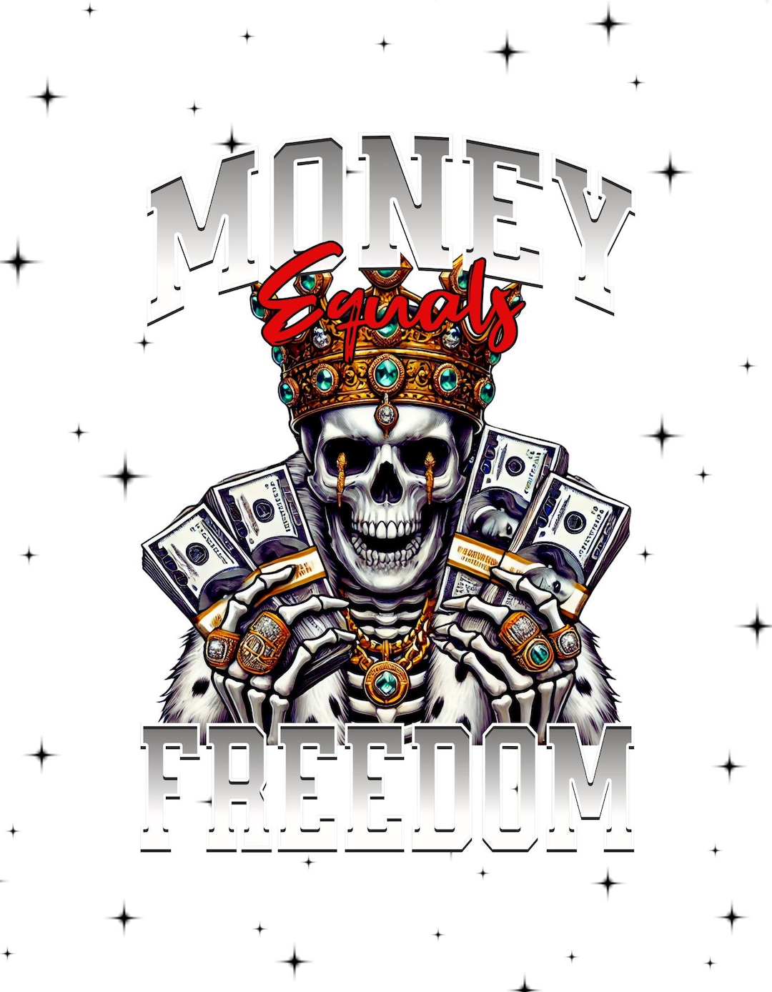 Downloadable Skeleton Money Design Cash Money Designs Money Freedom ...