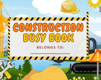 Construction Theme Printable Busy Book for Toddlers / Kids - Etsy