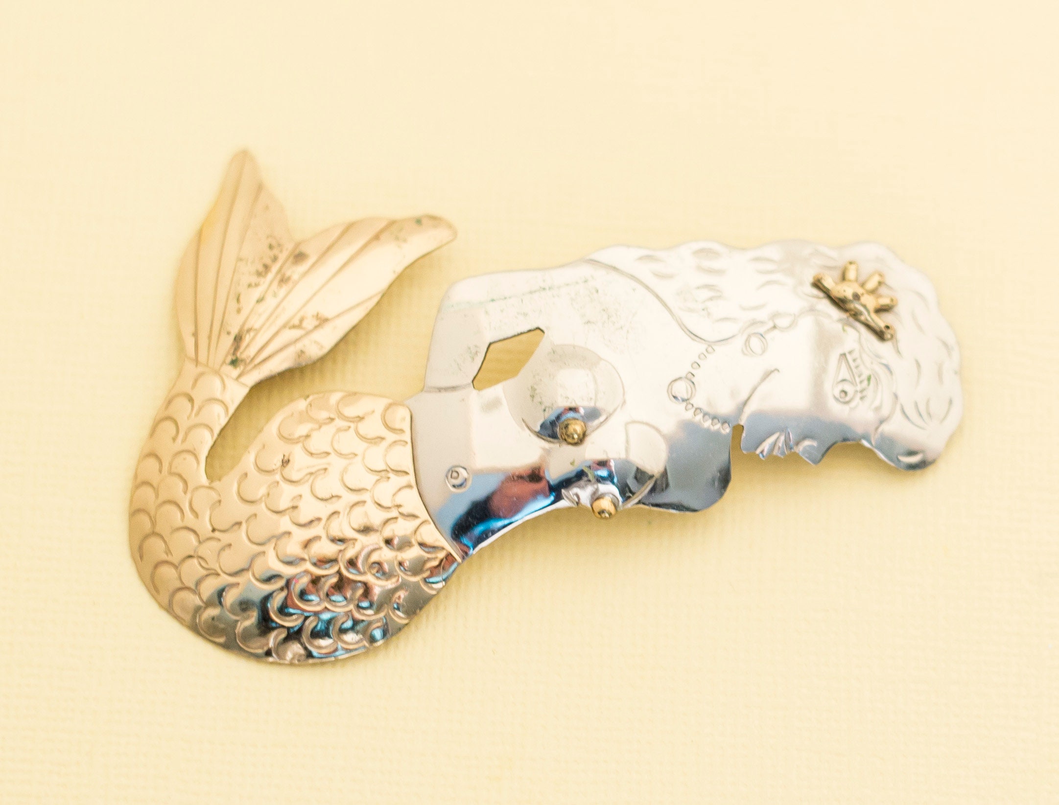 Vintage Mid Century Mermaid Brooch I2 - Etsy