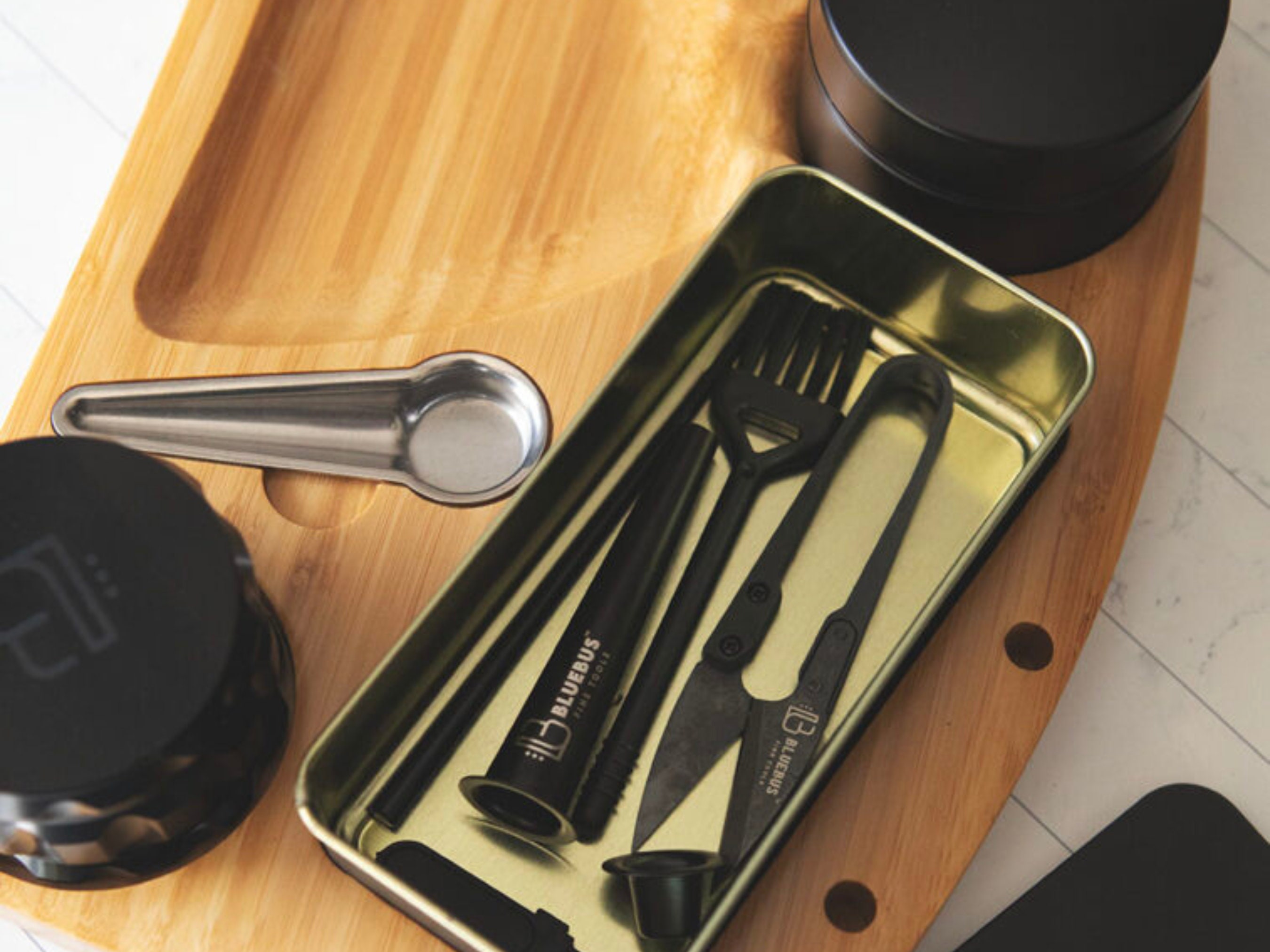 BLAZE Wooden Rolling Tray Set With Carry Case Grinder Brush - Etsy