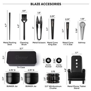 BLAZE Wooden Rolling Tray Set With Carry Case Grinder Brush - Etsy