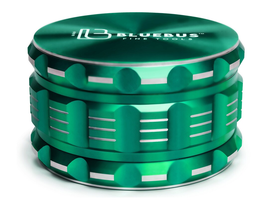 Green Aluminum Herb Grinder With Pollen Catcher - 3.5" Extra Large - Etsy