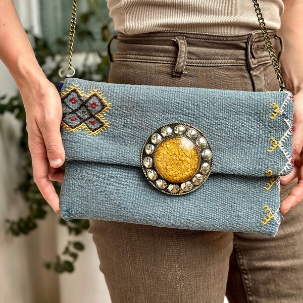 Light Blue Clutch Purse - Etsy