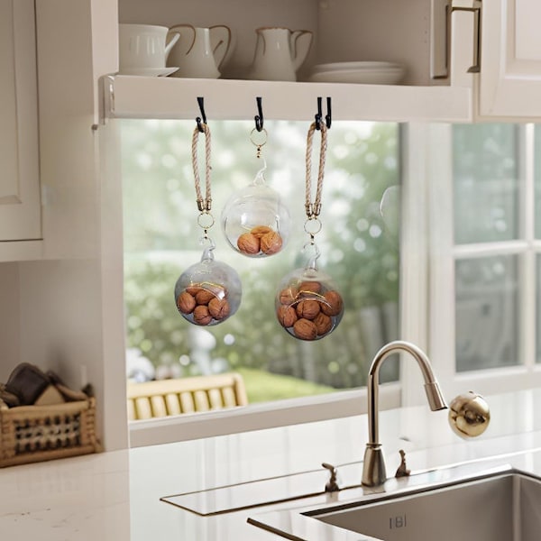 Hanging Glass Globe Candle Holder - Etsy