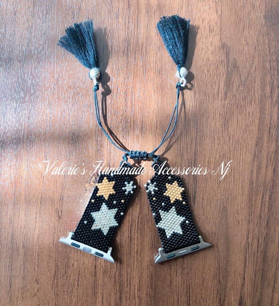 Miyuki Seed Beaded Stars Pattern Smart Watch Band/apple Watch Bands ...
