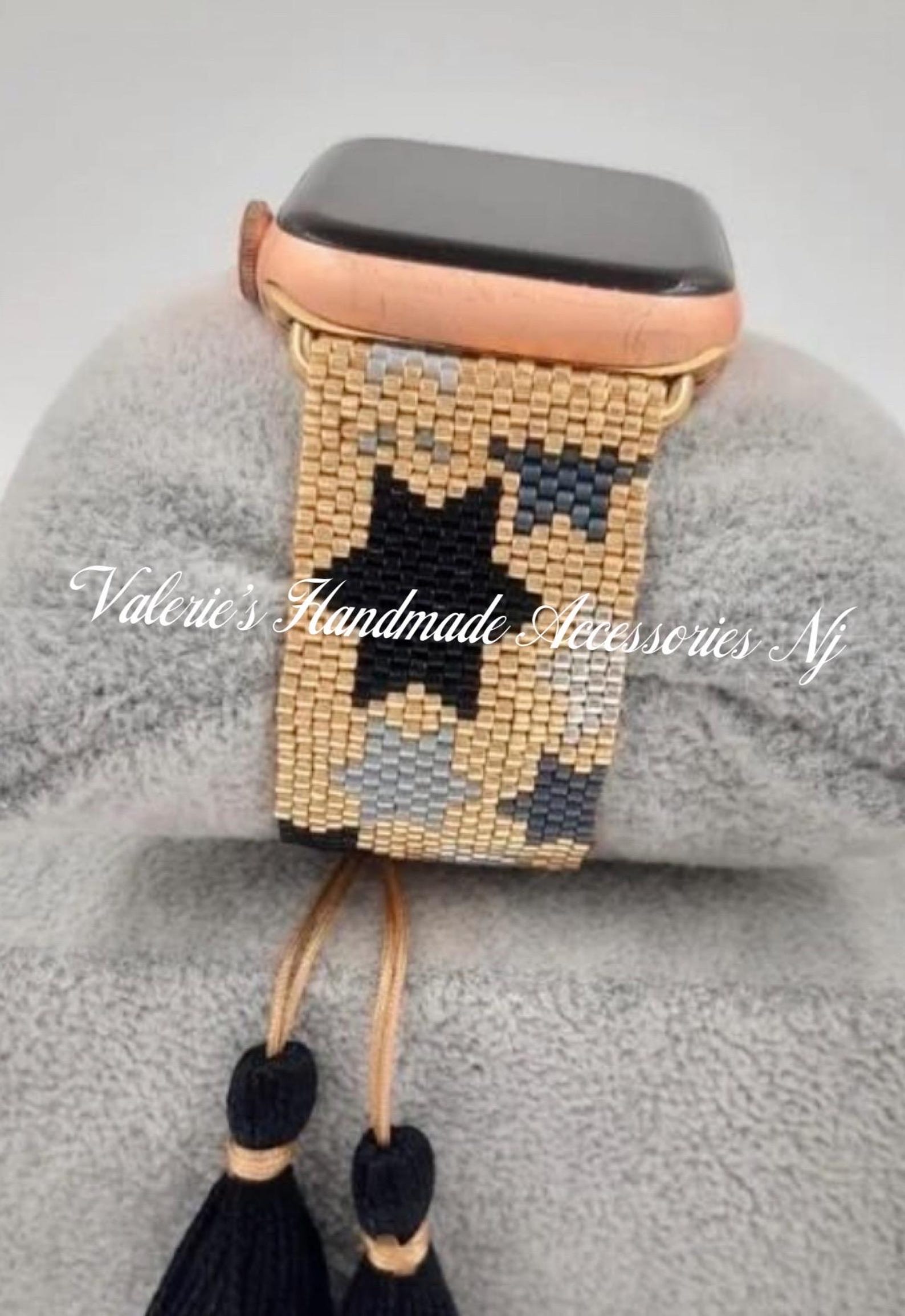 Miyuki Seed Beaded Stars Pattern Smart Watch Band/apple Watch Bands ...