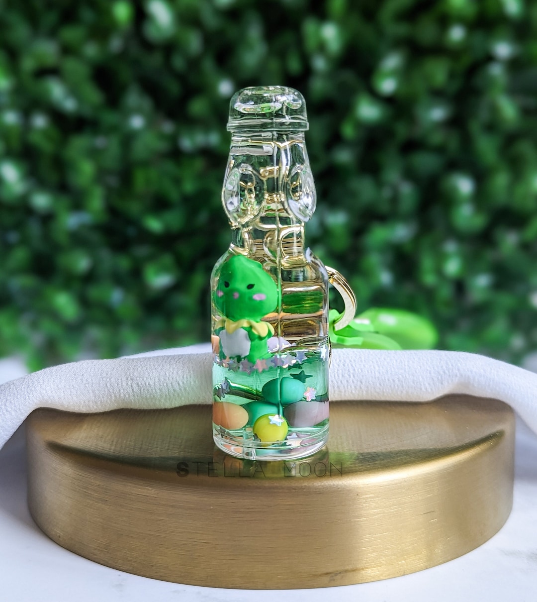 Dinosaur Liquid Bottle Keychain, Cute Dino Key Chain Ring Accessory ...