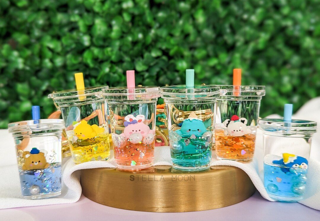 Dinosaur Liquid Keychain, Cute Dino Key Chain Ring Accessory, Kawaii ...