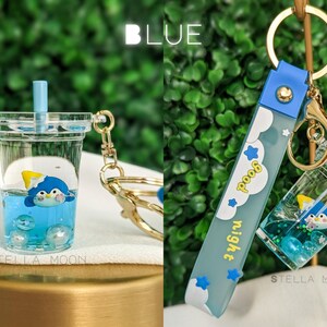 Dinosaur Liquid Keychain, Cute Dino Key Chain Ring Accessory, Kawaii ...