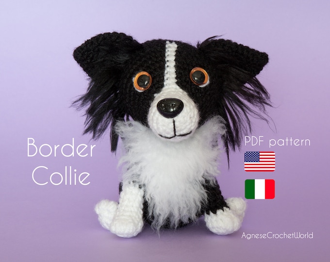 Crochet Pattern for Finnly, Realistic Crochet Border Collie Dog ...