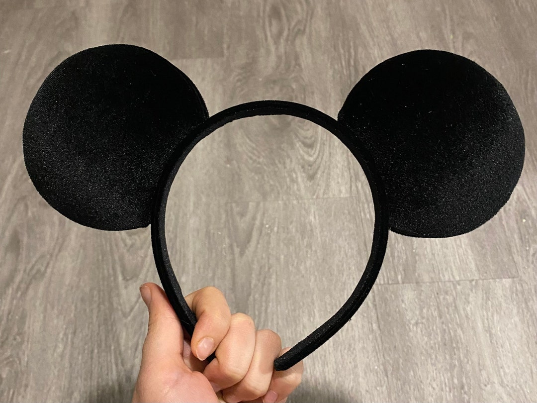 Black Velvet Mickey Mouse Ears, Mickey Mouse, Disney Ears for Boys and ...