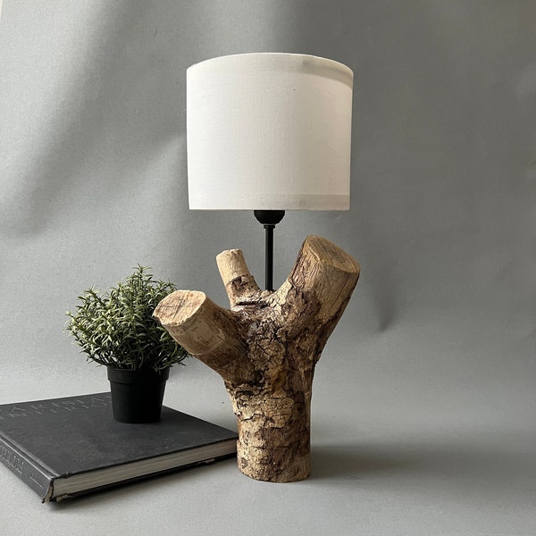 Rustic Wood Lamp - Etsy