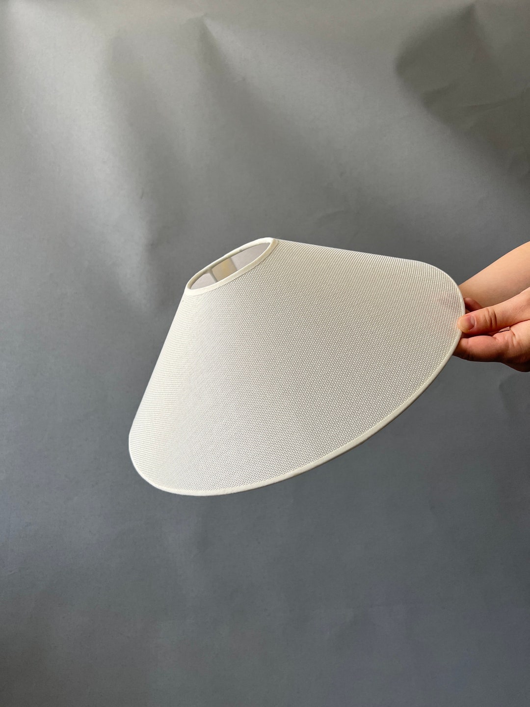 Lamp Shade, 15inc''38cm Linen White Conical Lamp Shades, Decorative ...