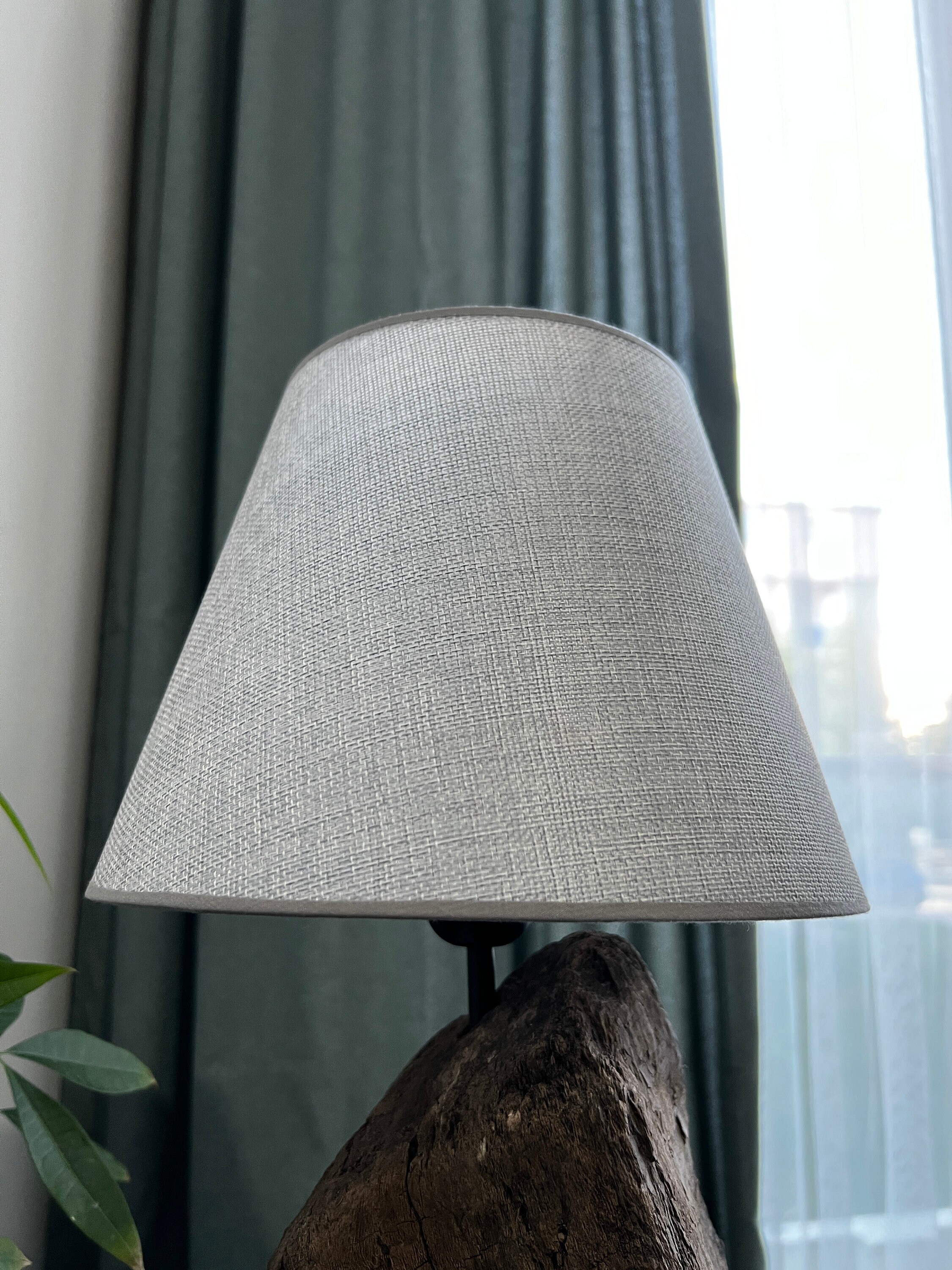 Stone Design Modern and Authentic Driftwood Base Lampshade, Special ...
