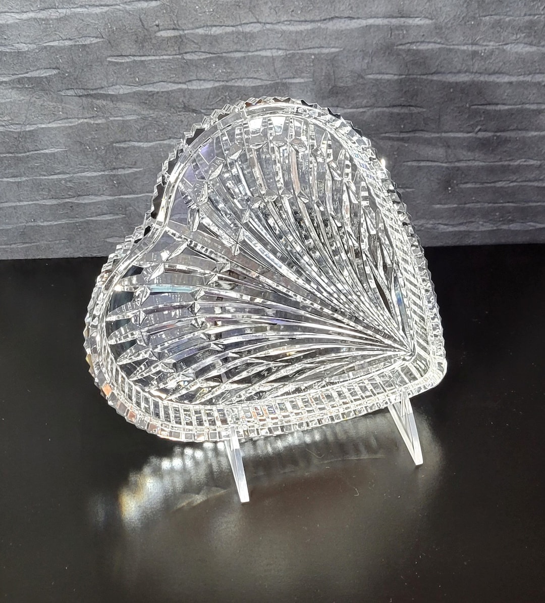 Waterford Heart Shaped Cut Crystal 7.5 X 7.25 Candy/trinket Dish - Etsy
