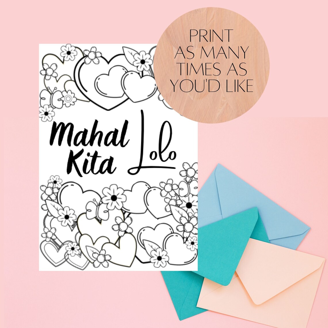 Printable Mahal Kita Lolo Card for Filipino Grandpa Filipino | Etsy