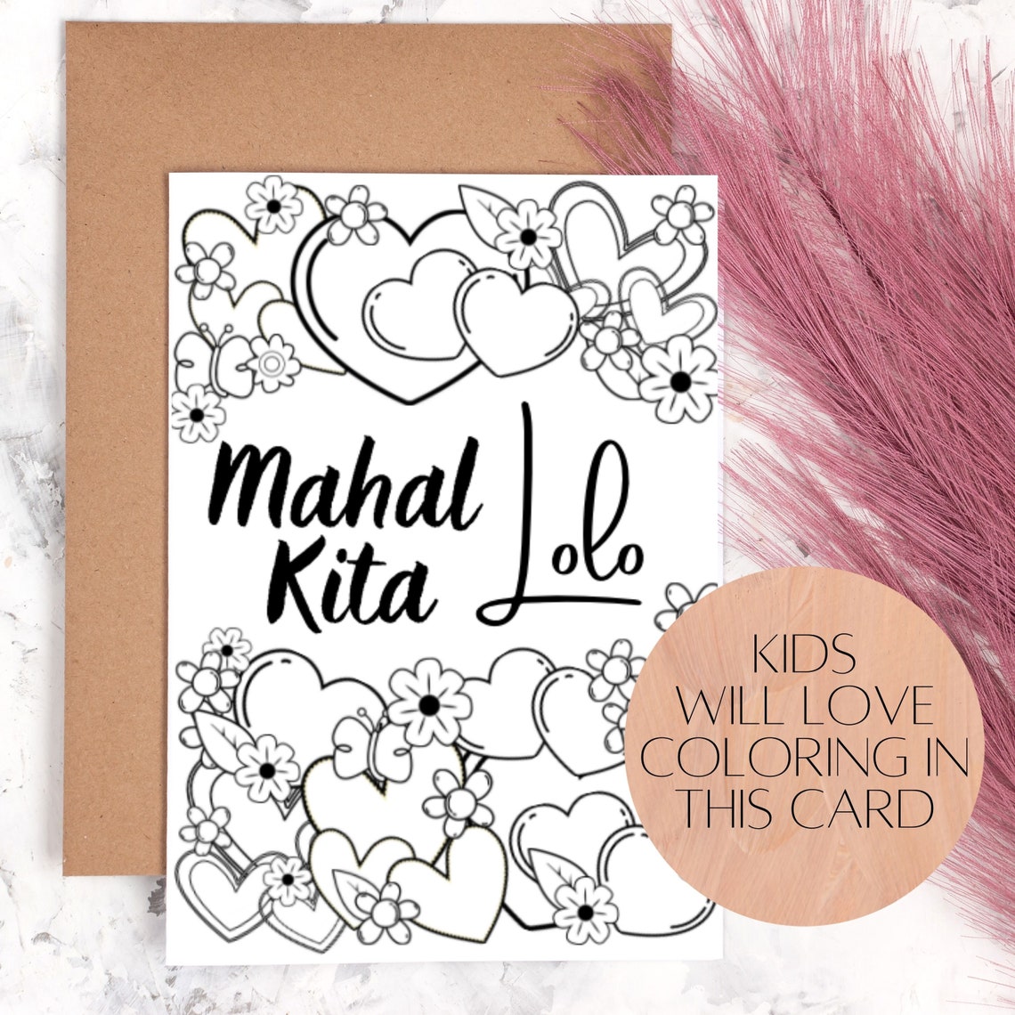 Printable Mahal Kita Lolo Card for Filipino Grandpa Filipino | Etsy