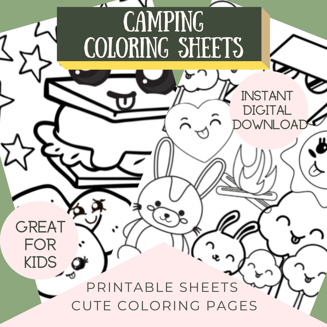 Camping Coloring Sheets Printable Colouring Book Cute Colouring Pages ...