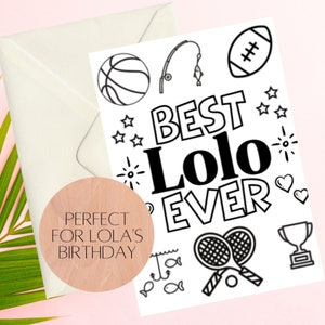 Birthday Card for Lolo Filipino Grandpa Printable Tagalog Colorable ...