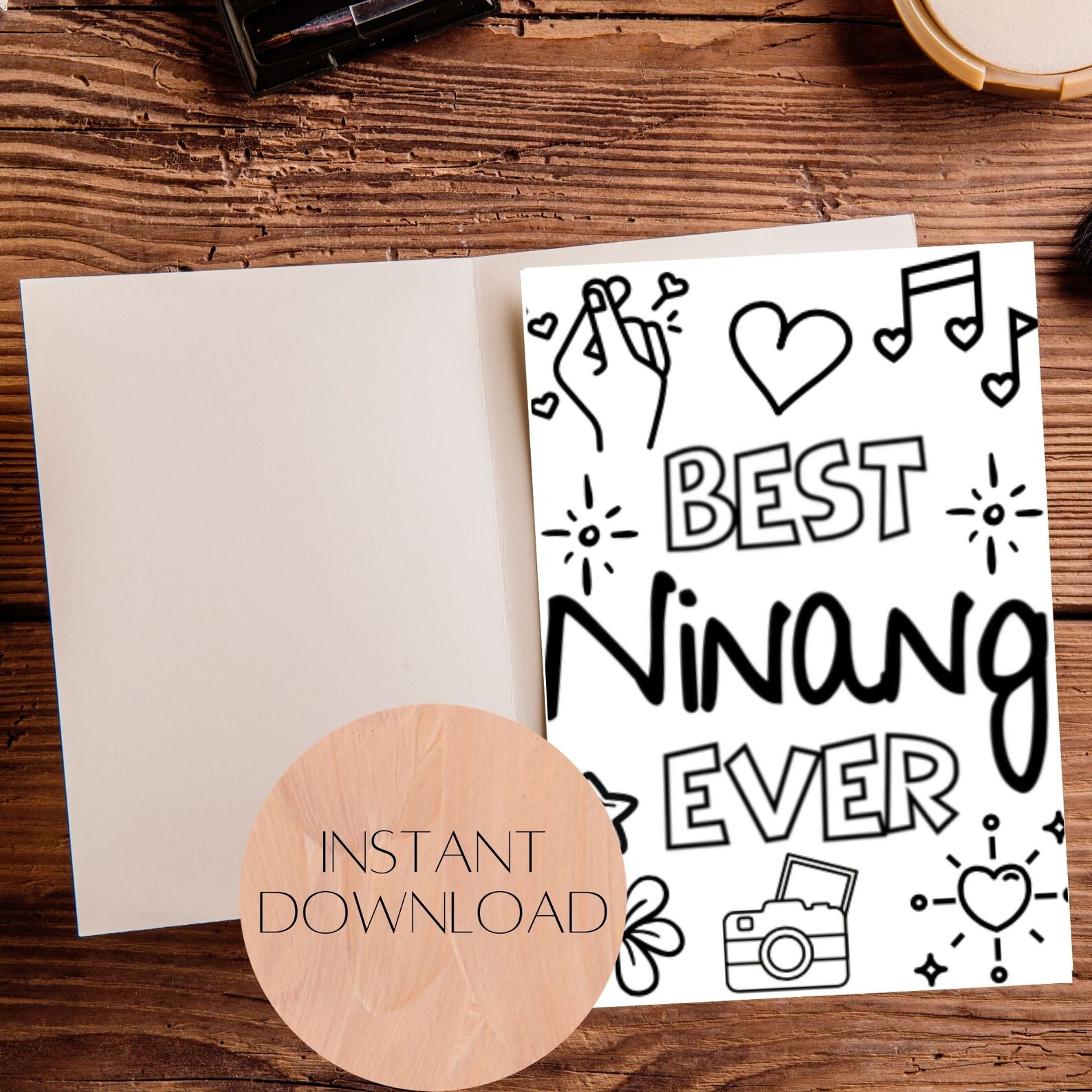 Printable Greeting Card for Ninang Filipino Godmother | Etsy