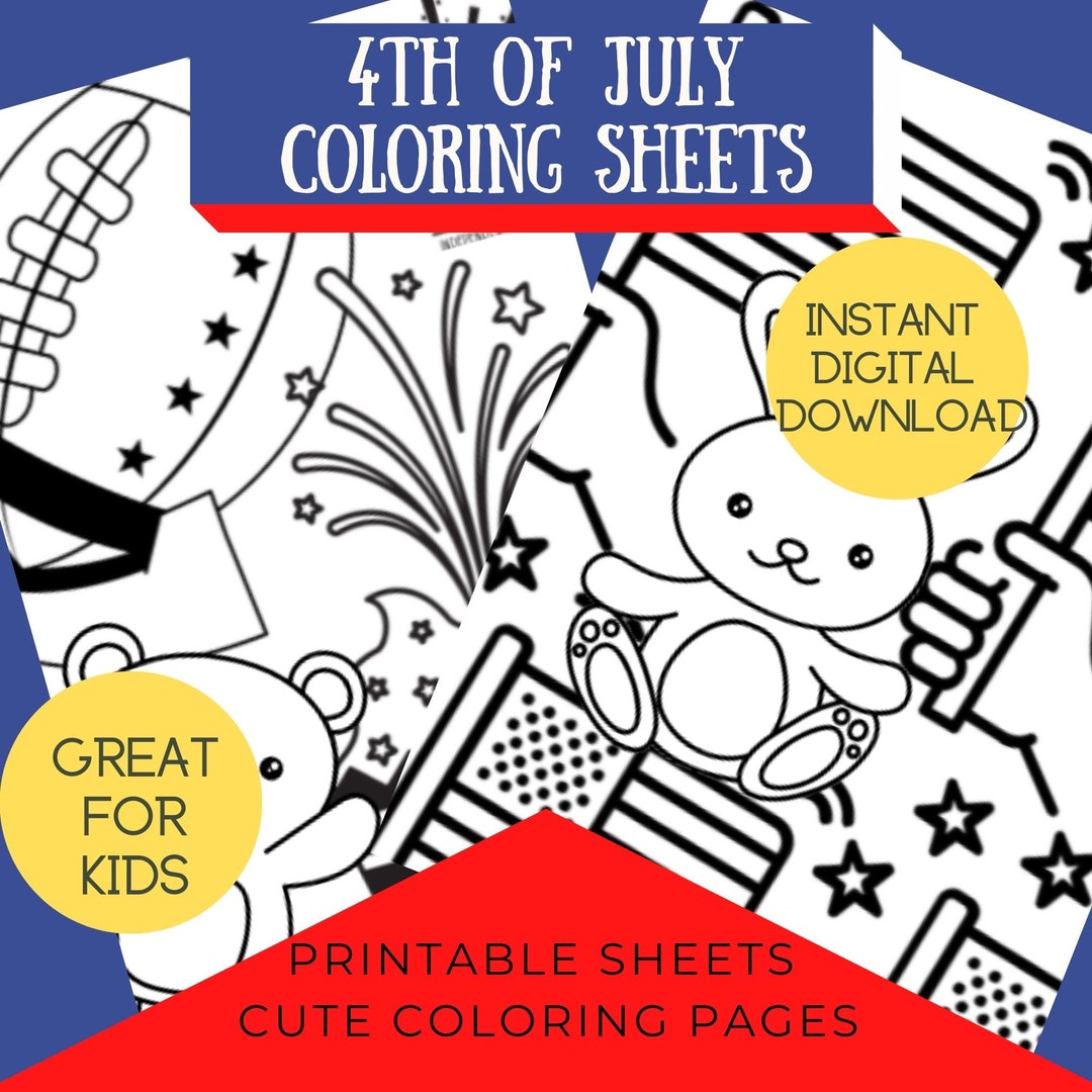 Hojas para colorear imprimibles del 4 de julio para niños, celebre el ...