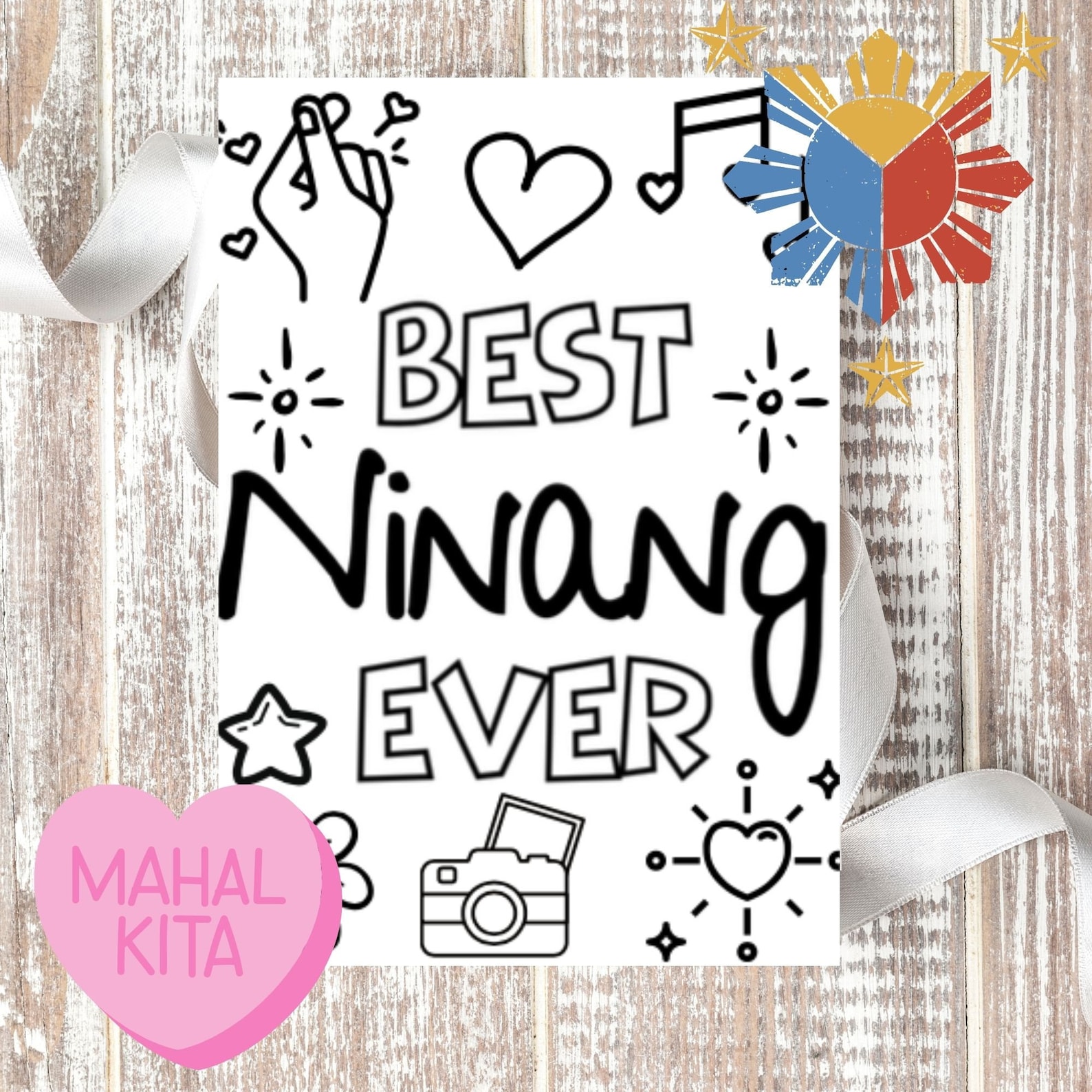 Printable Greeting Card for Ninang Filipino Godmother | Etsy
