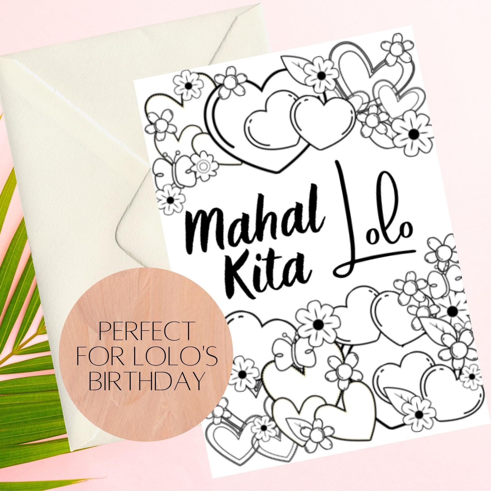 Printable Mahal Kita Lolo Card for Filipino Grandpa Filipino | Etsy