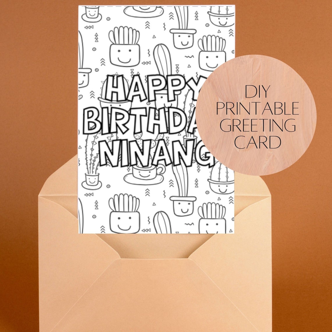 Printable Birthday Card for Ninang Filipino Godmother | Etsy