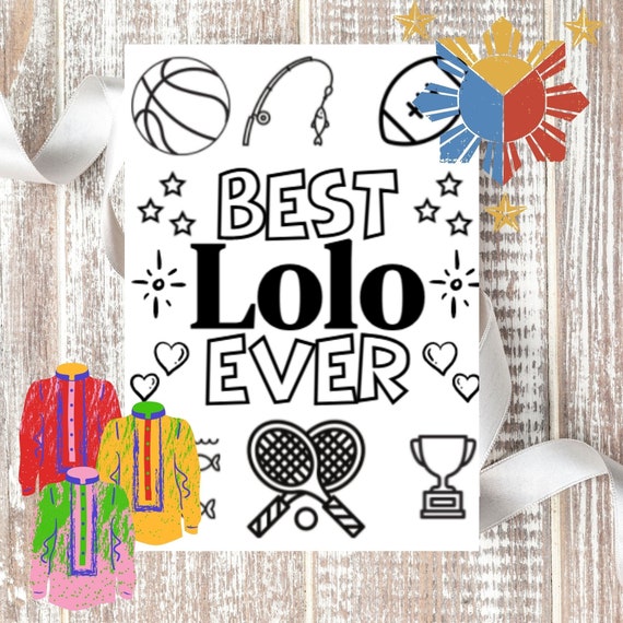 Birthday Card for Lolo Filipino Grandpa Printable Tagalog - Etsy