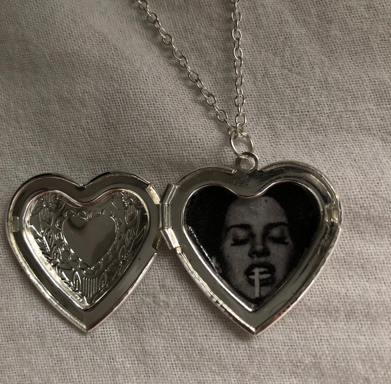 Love Heart Locket Chain Necklace - Etsy