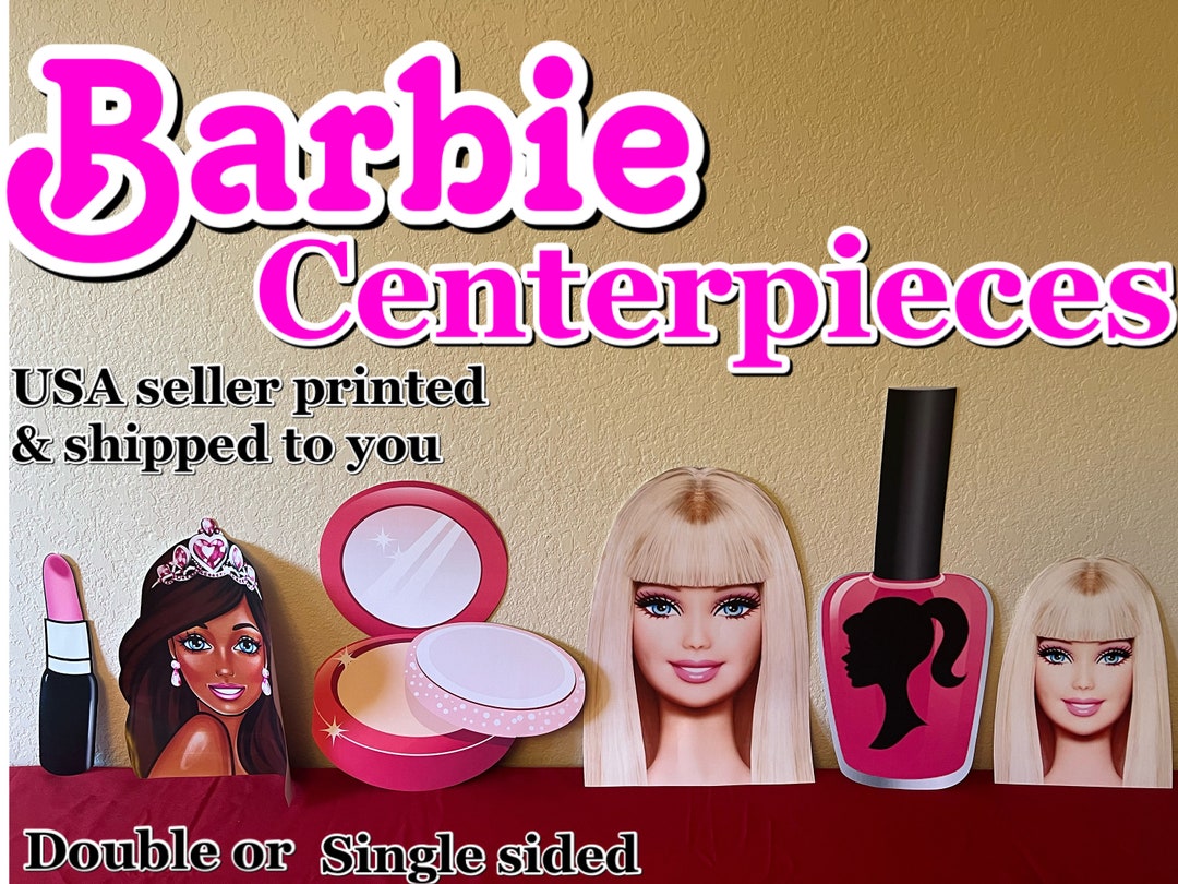 1 barbie CENTERPIECE , Barbie Party, Barbie Centerpieces, Barbie Props ...