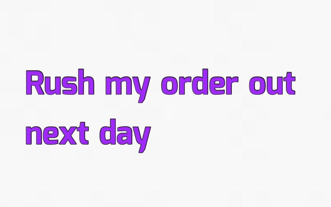 Rush My Order Out Next Day Order Send Out - Etsy