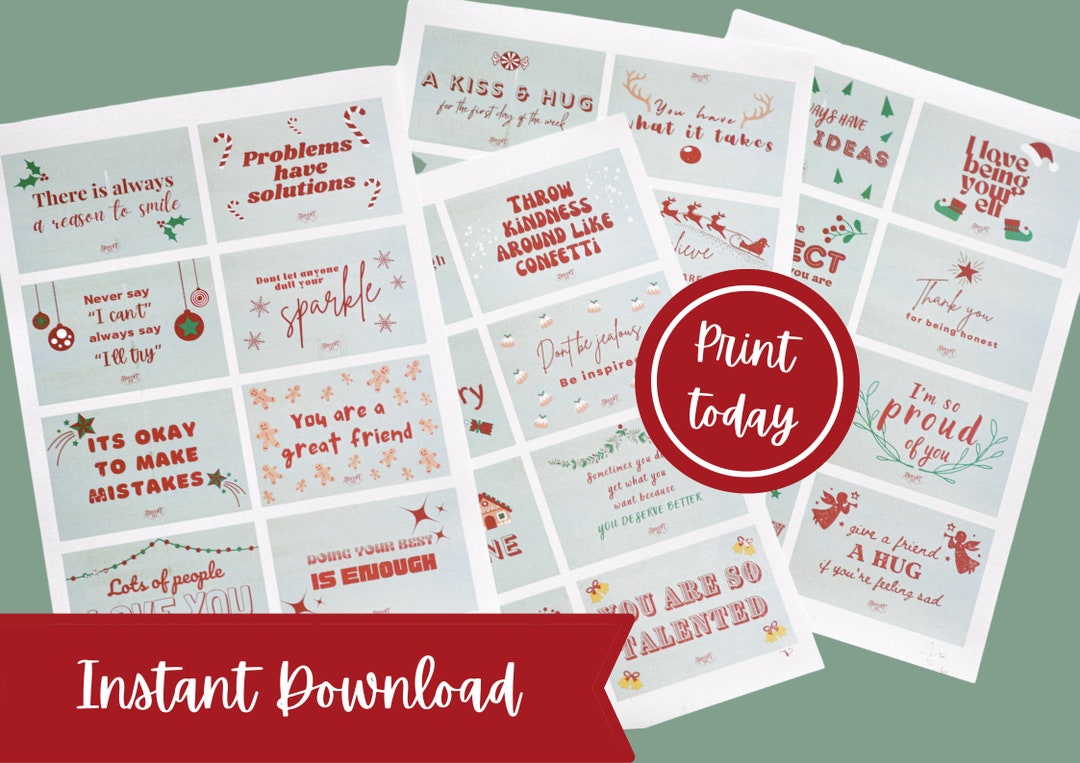 30 Inspirational Encouragement Advent Cards | Lunchbox Love Notes From ...