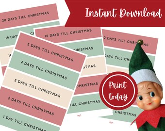 Printable Advent Paper Chain - Etsy