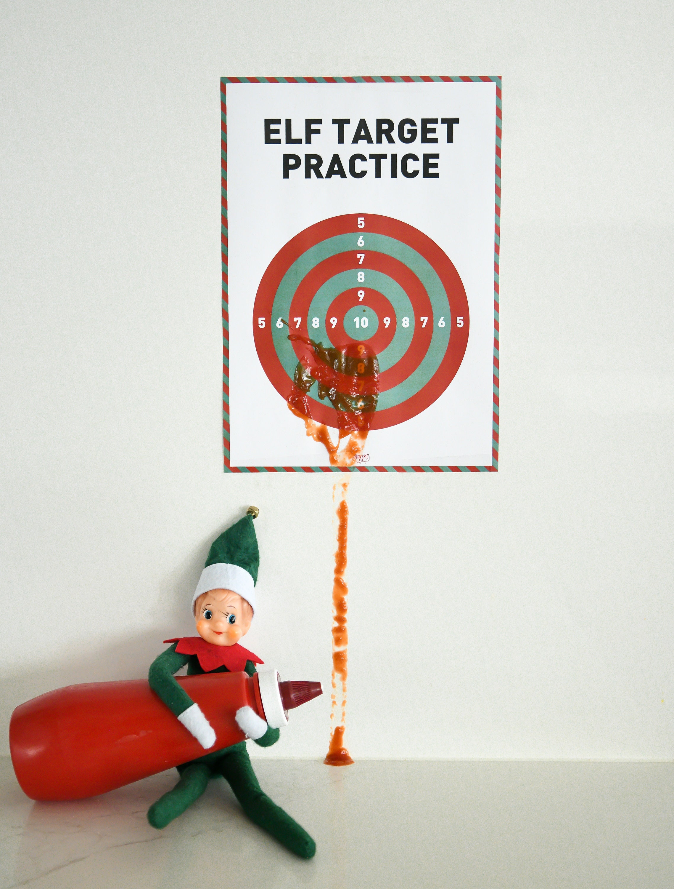 Elf Bullseye Target Practice Poster Prop | Easy Christmas Idea for ...