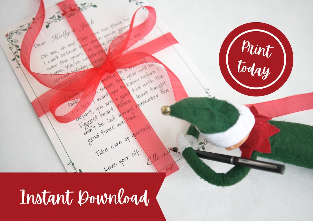 Final Year With the Elf Break up Letter | Elf Retirement Note | Goodbye ...