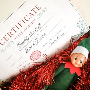 Official Elf Adoption Certificate Printable | Need Ideas to Welcome ...