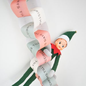 Printable Christmas Countdown Paper Chain Decoration Advent Elf ...