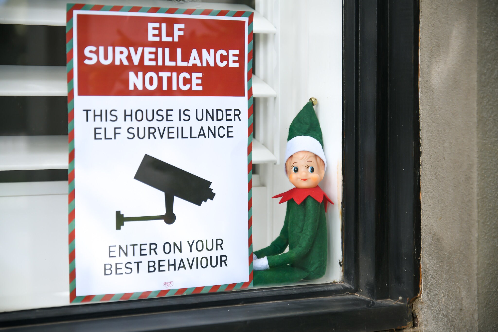 North Pole Security Notice This House is Under Elf - Etsy Australia