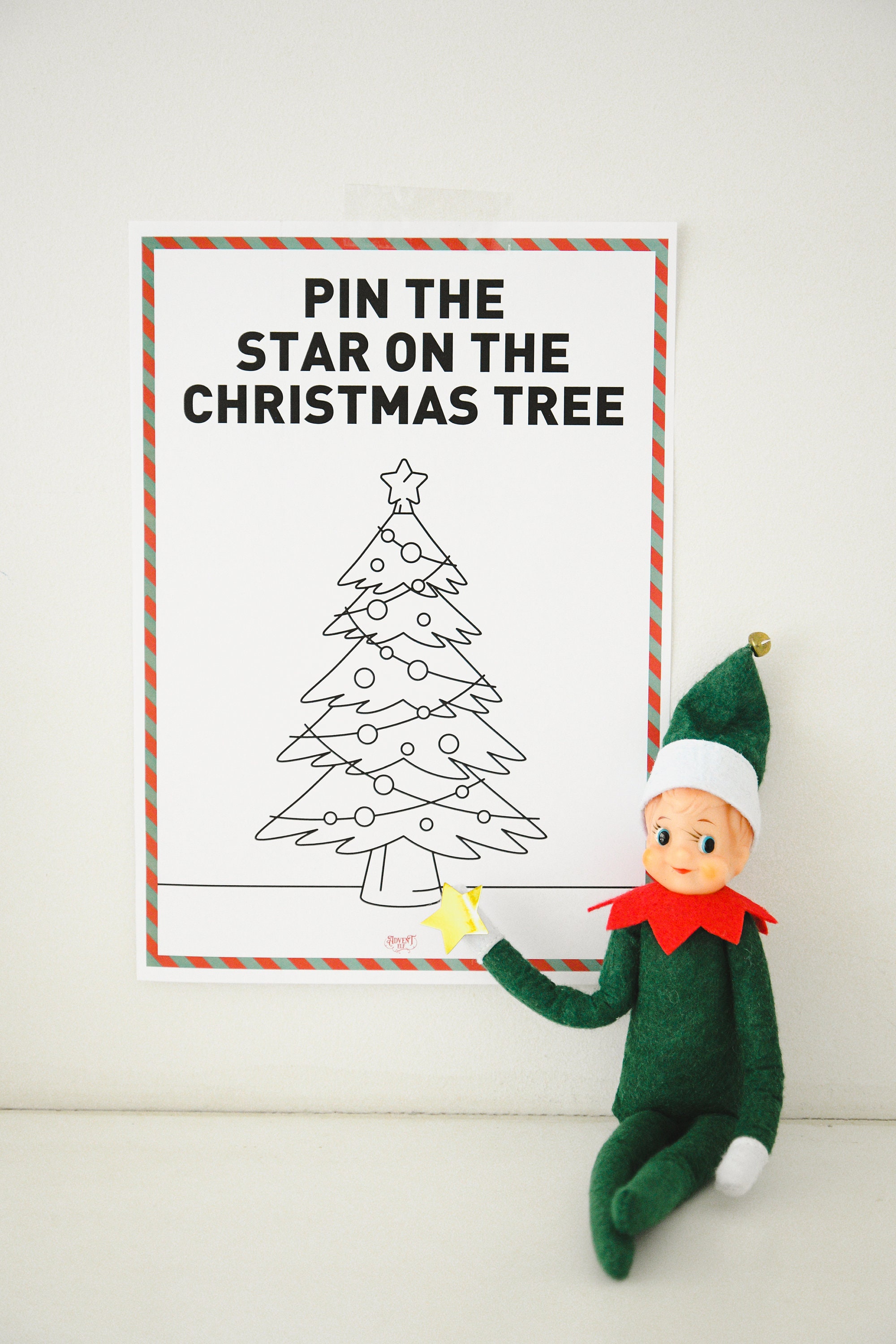 Pin the Star on the Christmas Tree Printable | Classic Party Game ...
