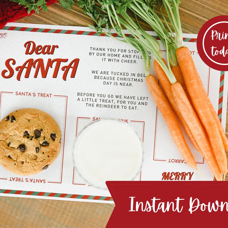 Dear Santa Placemat - Etsy