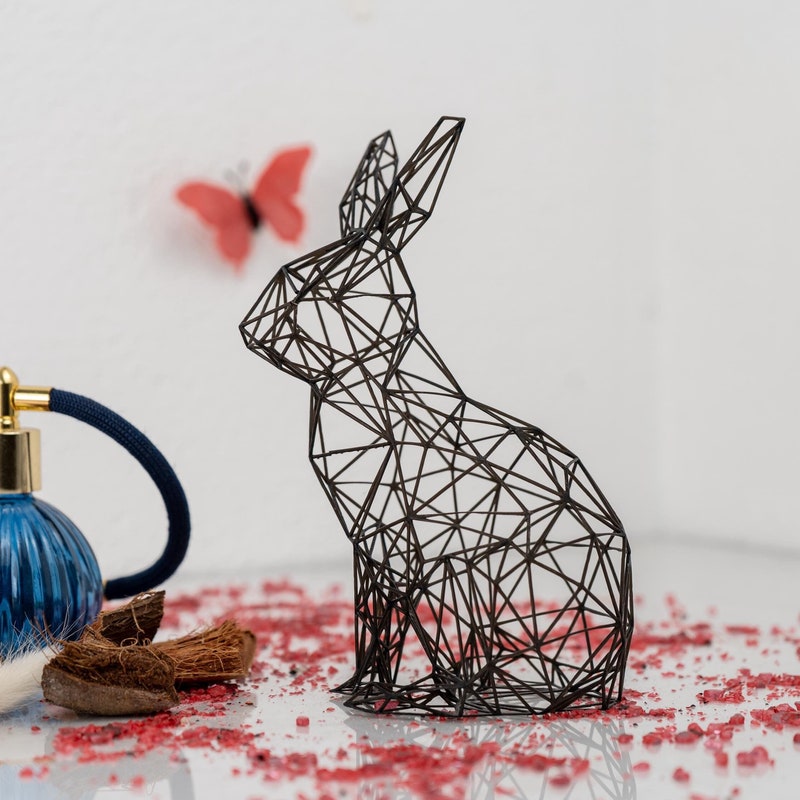 Geometric Rabbit - Etsy