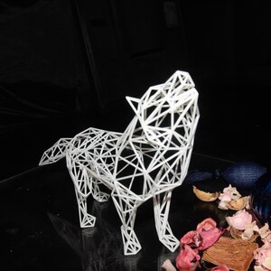 Wolf Figurine in Wire Mesh Design| Modern Symbol of Strength and ...