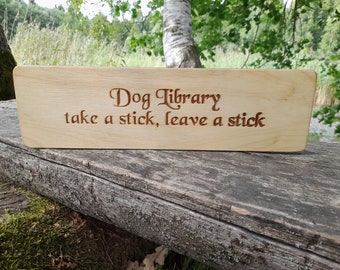 Dog Library Sign - Etsy