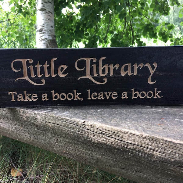 Library Sign - Etsy