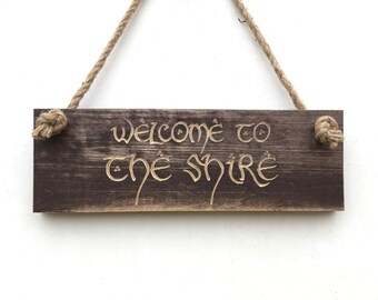 The Shire, Thick Wood Sign - Etsy